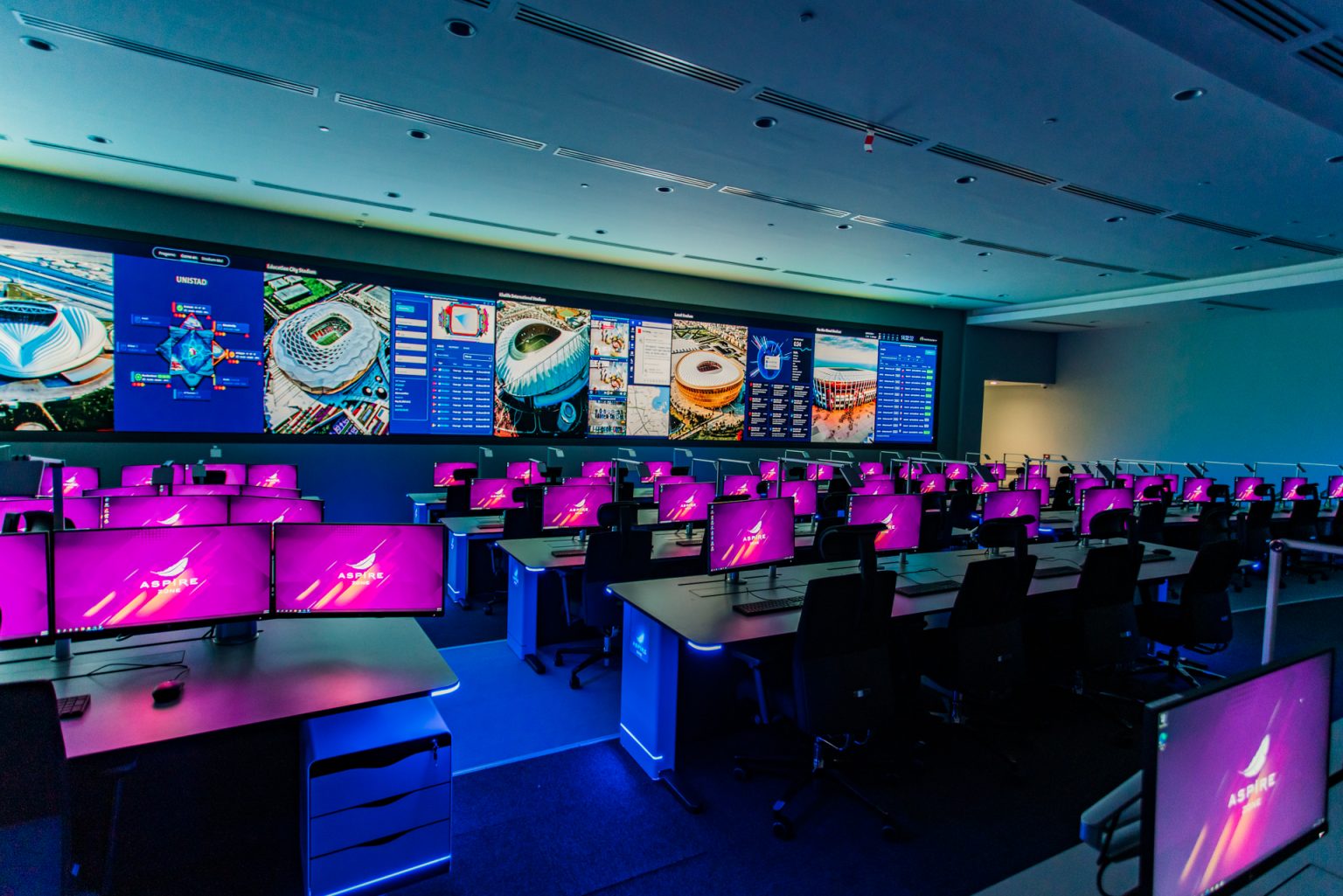 ASPIRE Control & Command Center, Qatar – SPF | Control Room Consoles