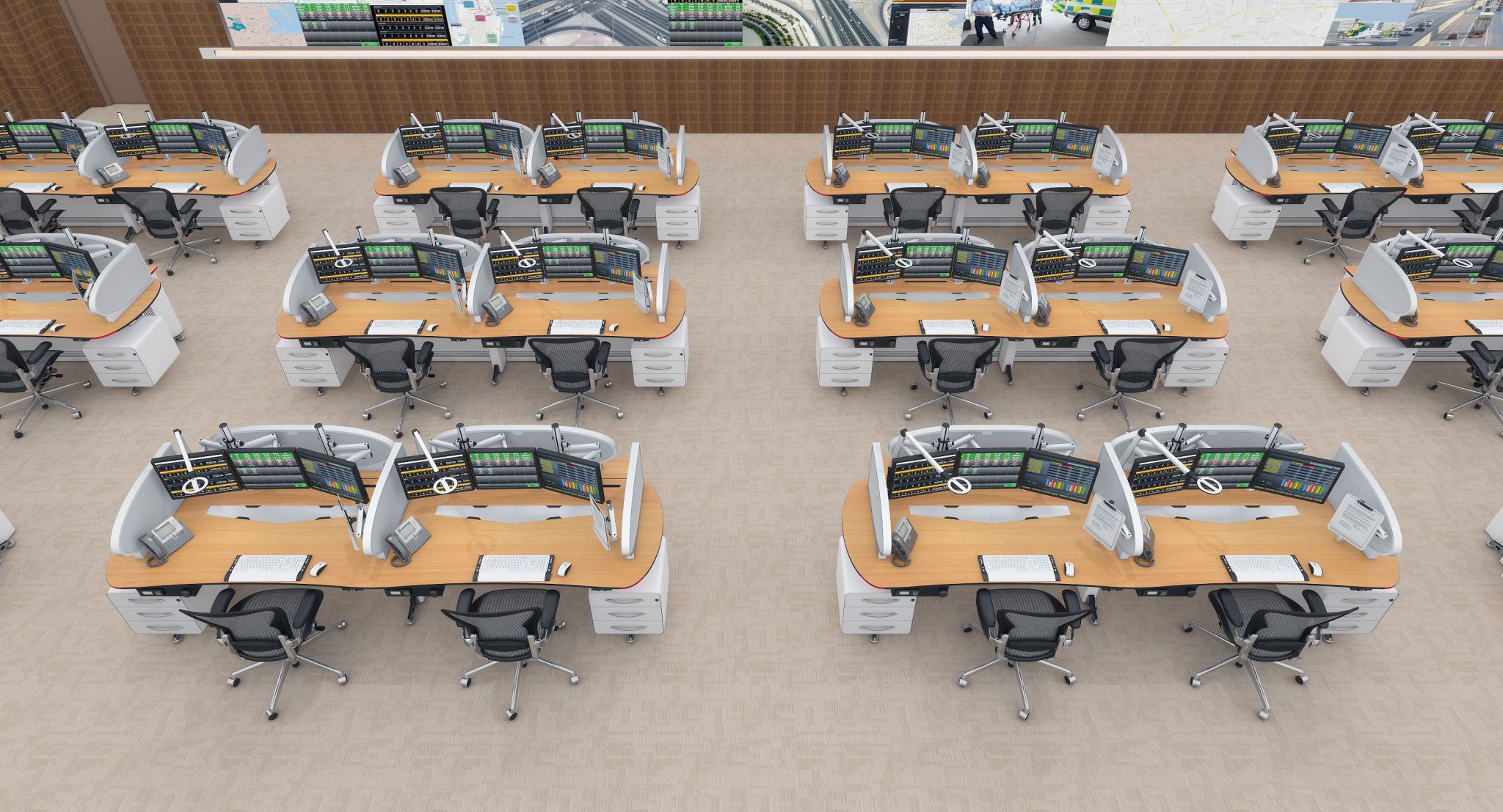 National Command Center, Qatar – SPF | Control Room Consoles