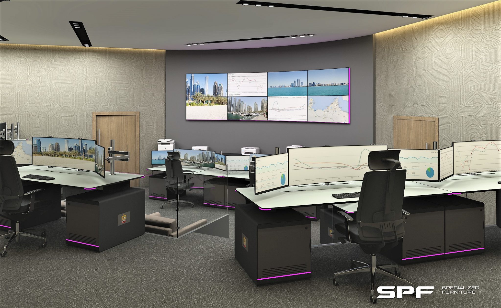 UAE Government Control Center, Abu Dhabi – SPF | Control Room Consoles
