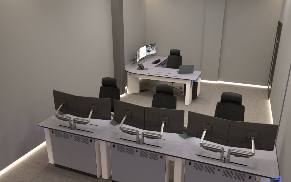 GULF BANK Security Control Room, Kuwait – SPF | Control Room Consoles