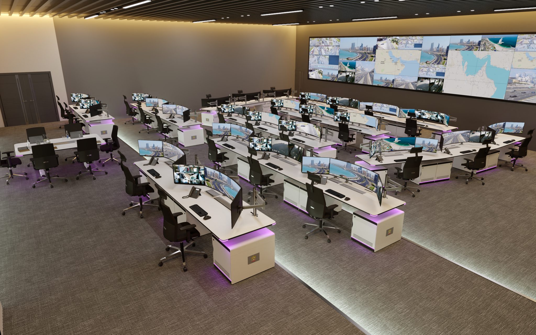 Three Control Centers for the UAE Government – SPF | Control Room Consoles