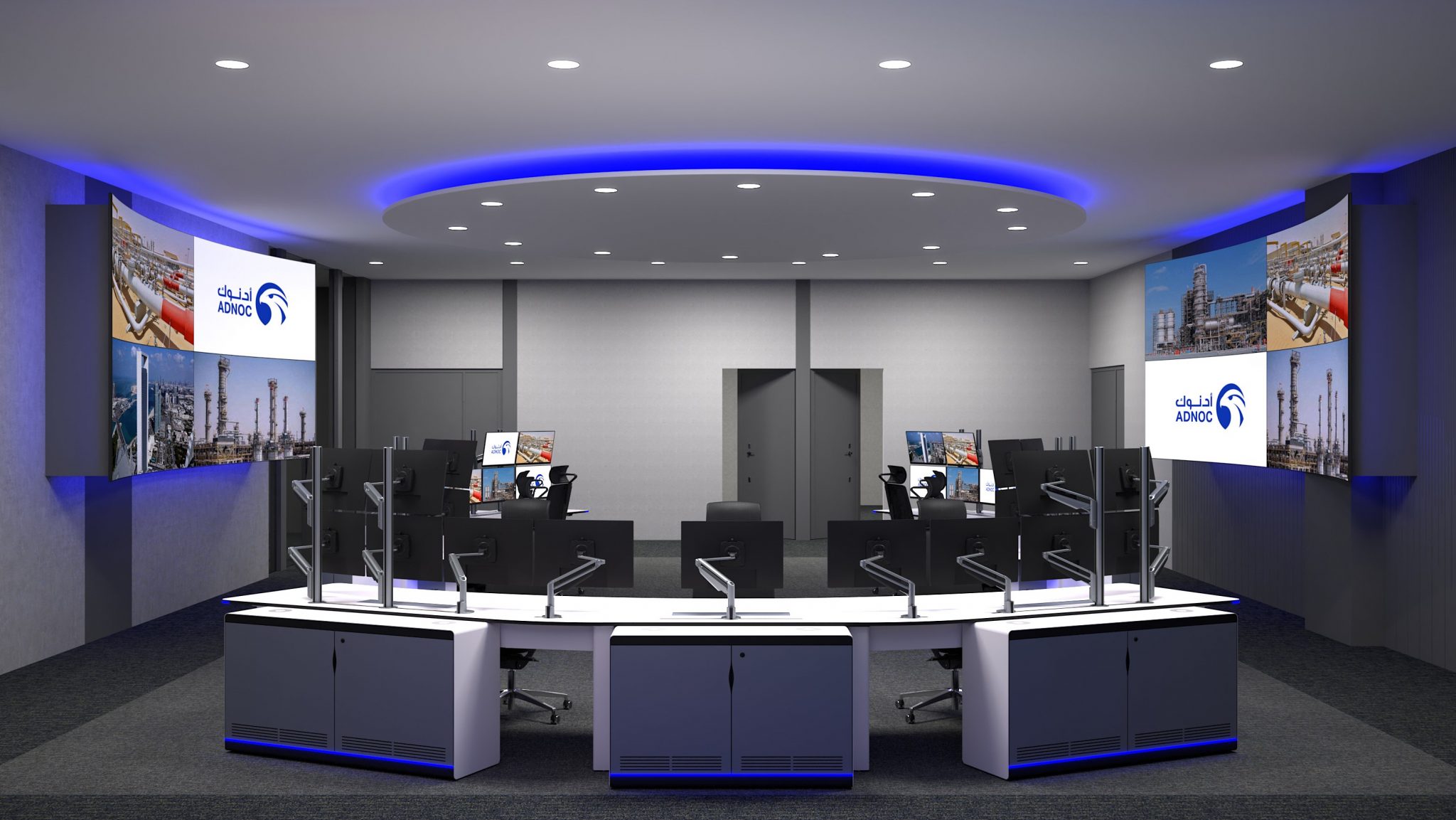 ADNOC Control Room Al Maqta, UAE – SPF | Control Room Consoles